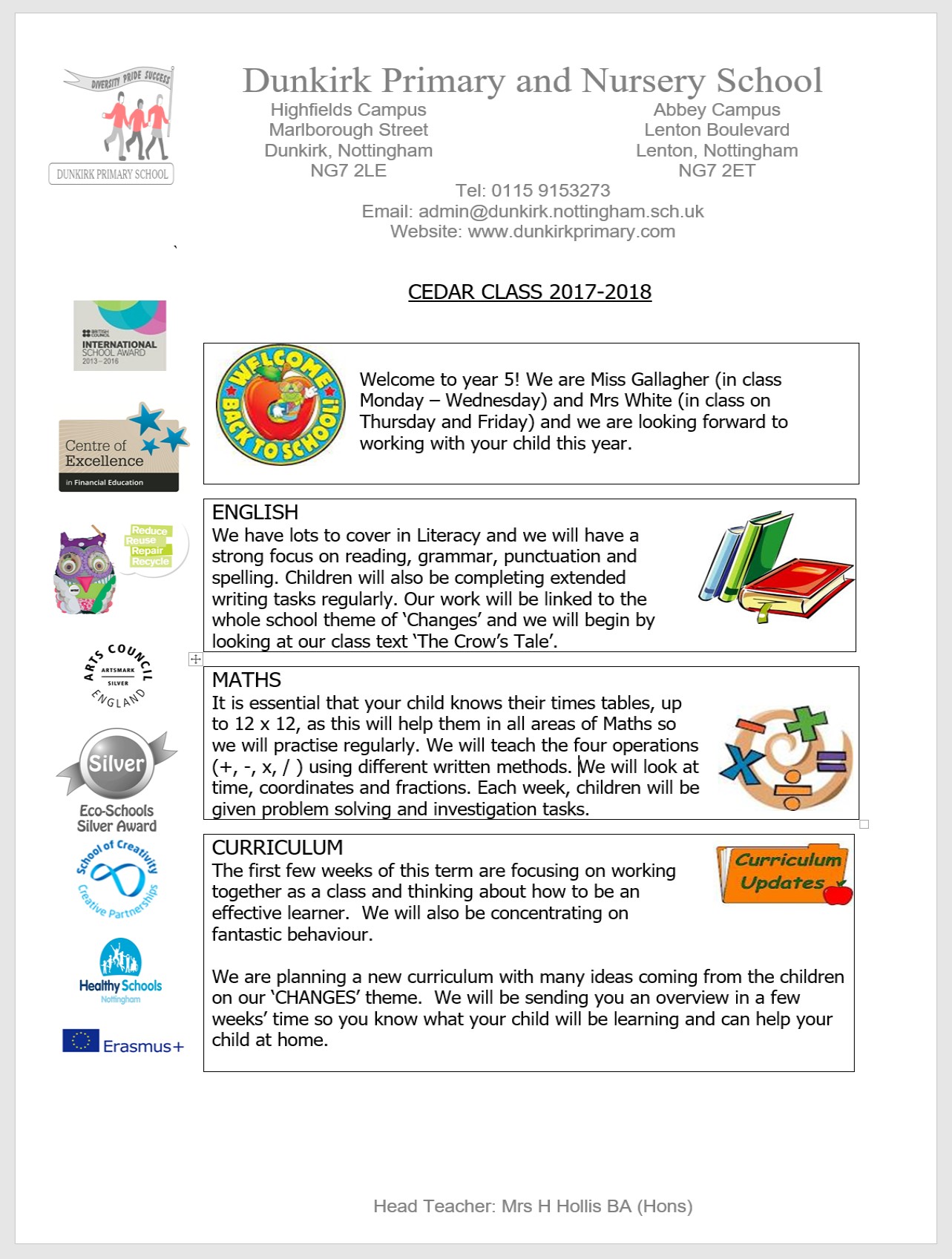 Dunkirk Primary School - Cedar